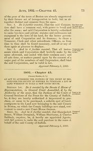 1802 Chap. 0045 An Act To Authorize The Justices Of The Court Of ...