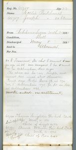 Tewksbury Almshouse Intake Record: Parkhurst, Joseph - Digital Commonwealth
