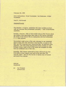 Memorandum from Mark H. McCormack to Dave DeBusschere, Martin ...