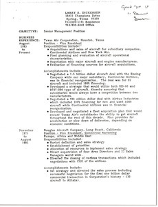 Larry S. Dickenson resume - Digital Commonwealth