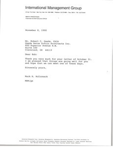Letter from Mark H. McCormack to Robert C. Gaede - Digital Commonwealth