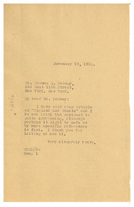 Letter from W. E. B. Du Bois to Thomas L. Dabney - Digital Commonwealth