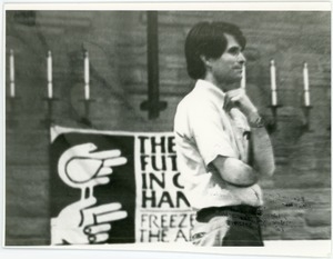 Randy Kehler: three-quarter length portrait at the Edwards Church ...