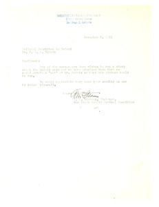 Letter from Independent Progressive Party to National Committee to ...