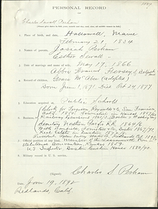 Personal record of Charles S. Perham (1507) - Digital Commonwealth