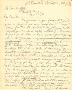 Letter from Benjamin Smith Lyman to William Griffith - Digital Commonwealth