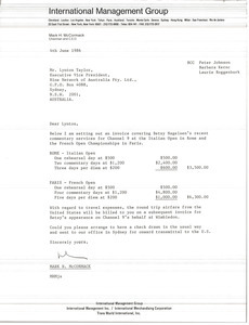 Letter from Mark H. McCormack to Lynton Taylor - Digital Commonwealth