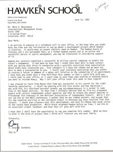 Letter from T. Douglas Stenberg to Mark H. McCormack - Digital Commonwealth