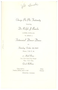 Invitation from Omega Psi Phi Fraternity to W. E. B. Du Bois - Digital ...