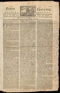 The Boston-Gazette, and Country Journal, 26 February 1770 (includes ...