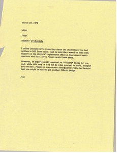 Memorandum from Judy A. Chilcote to Mark H. McCormack - Digital ...