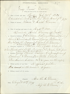 Personal record of George Parmer Darrow (1072) - Digital Commonwealth