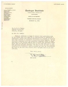 Letter from Tuskegee Institute to W. E. B. Du Bois - Digital Commonwealth