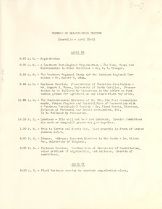 Southern Sociological Society Preliminary Organization Meeting program ...