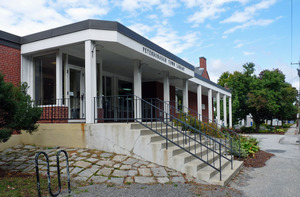 Peterborough Town Library: front entrance - Digital Commonwealth