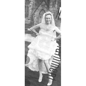 Abe Rybeck in a wedding dress - Digital Commonwealth