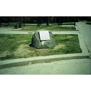 Peace Rock in O'Day Playground. - Digital Commonwealth