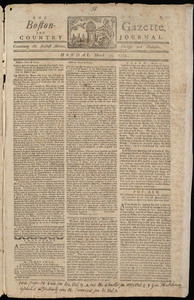 The Boston-Gazette, and Country Journal, 30 March 1772 - Digital ...