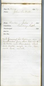 Tewksbury Almshouse Intake Record: DeWitt, John - Digital Commonwealth