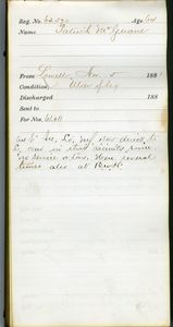 Tewksbury Almshouse Intake Record: McGuane, Patrick - Digital Commonwealth