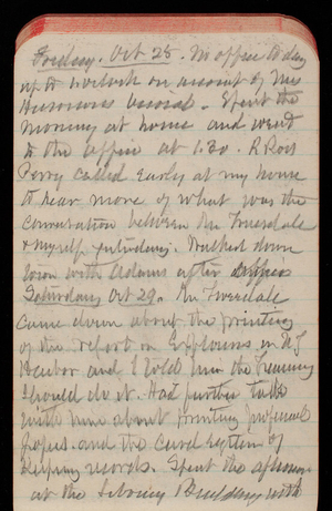 Thomas Lincoln Casey Notebook, September 1892-December 1892, 43, Friday ...