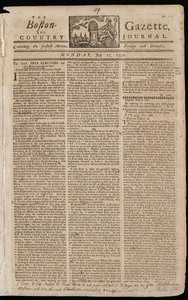 The Boston-Gazette, and Country Journal, 27 July 1772 - Digital ...
