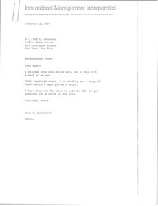 Letter from Mark H. McCormack to Fred C. Danneman - Digital Commonwealth