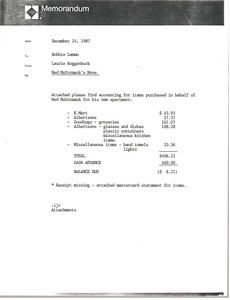 Memorandum from Laurie Roggenburk to Bobbie Lemmo - Digital Commonwealth