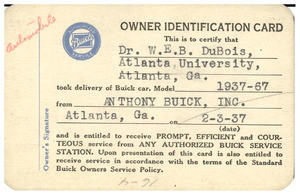 Owner identification card - Digital Commonwealth