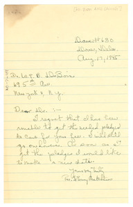 Letter from Mount Zion A. M. E. Church to W. E. B. Du Bois - Digital ...