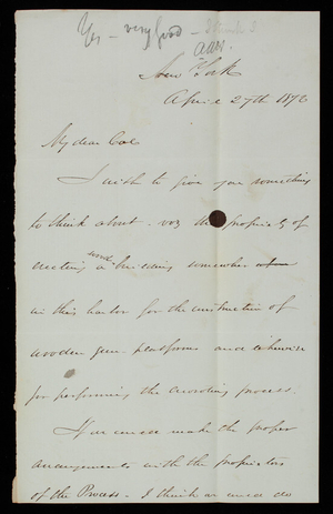 Colonel John Newton to Thomas Lincoln Casey, April 27, 1872 - Digital ...