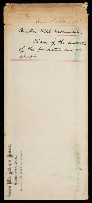 Bunker Hill Monument [envelope], June 3, 1879 - Digital Commonwealth