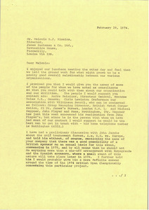 Letter from Mark H. McCormack to Malcolm B. J. Kimmins - Digital ...