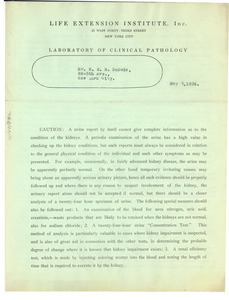 Report from Life Extension Institute - Digital Commonwealth