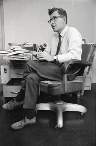 Noam Chomsky in his office at MIT - Digital Commonwealth