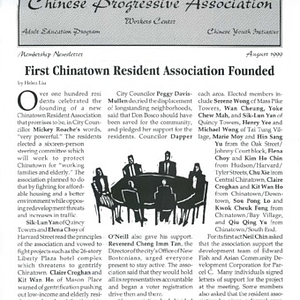 Membership newsletter of the Chinese Progressive Association and ...