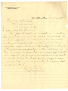 Letter from W. H. Crogman to W.E.B. Du Bois - Digital Commonwealth