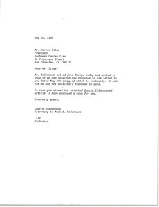 Memorandum from Laurie Roggenburk to Warren Titus - Digital Commonwealth