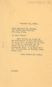 Letter from W. E. B. Du Bois to Women's Progressive Club - Digital ...