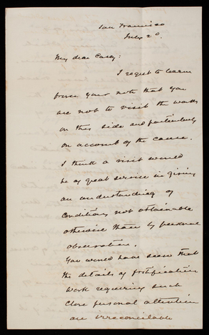 George H. Mendell to Thomas Lincoln Casey, July 20, 1891 - Digital ...