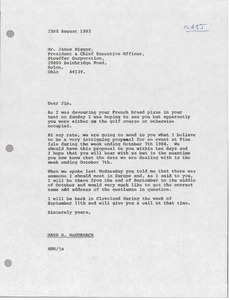 Letter from Mark H. McCormack to James Biggar - Digital Commonwealth