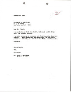 Letter from Cyndee Dantio to David L. Podell - Digital Commonwealth