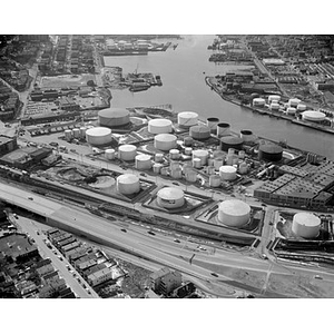 East Boston, Chelsea Street, oil tanks, Boston, MA - Digital Commonwealth