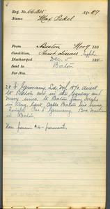 Tewksbury Almshouse Intake Record: Sekel, Max - Digital Commonwealth