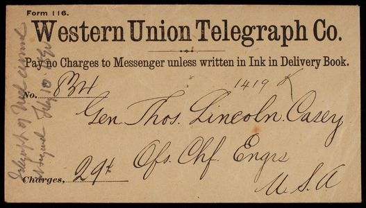 Edward Pearce Casey to Thomas Lincoln Casey, February 10, 1890 ...