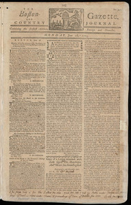 The Boston-Gazette, and Country Journal, 28 June 1773 (includes ...