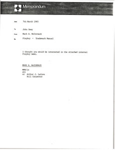 Memorandum from Mark H. McCormack to John Oney - Digital Commonwealth