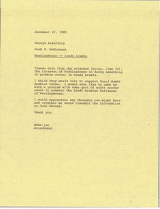 Memorandum from Mark H. McCormack to George Kalafatis - Digital ...