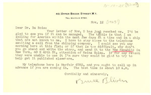 Letter from Bruce Bliven to W. E. B. Du Bois - Digital Commonwealth