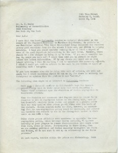 Letter from Caleb Foote to A. J. Muste - Digital Commonwealth